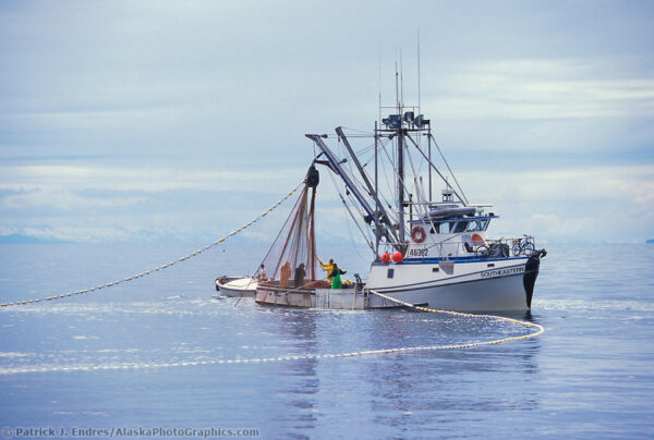 Commercial fishing photos of Alaska's coastal regions.